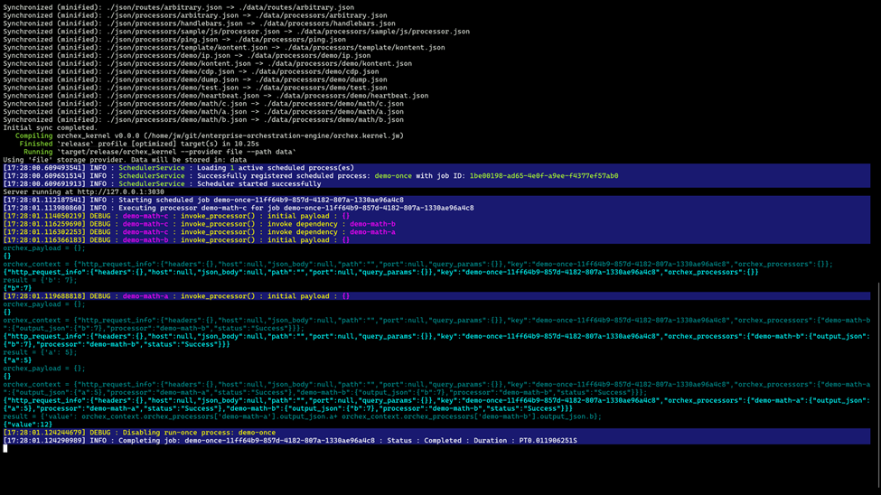 Orchex Simple Processor Examples – Deliverystack.net